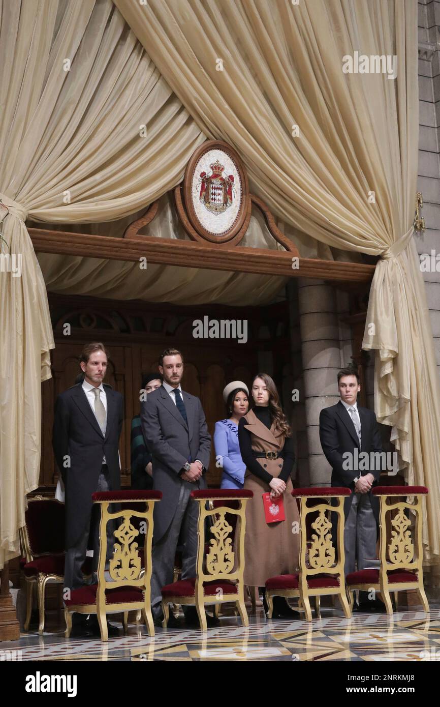 First row from left: Andrea Casiraghi, Pierre Casiraghi, Princess ...