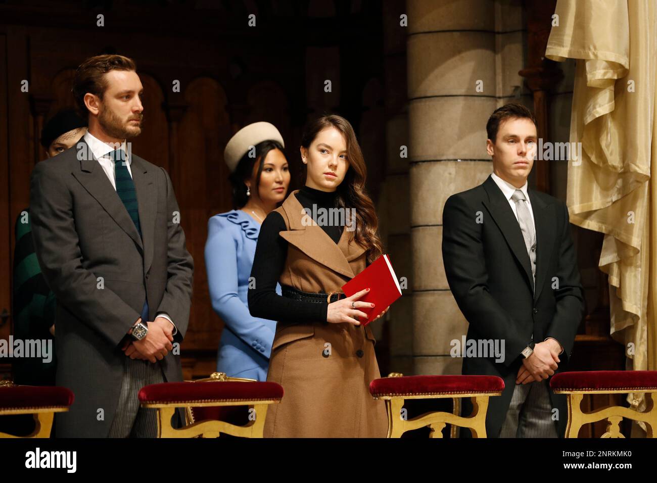 Pierre Casiraghi, left, Princess Alexandra of Hanover, center ...