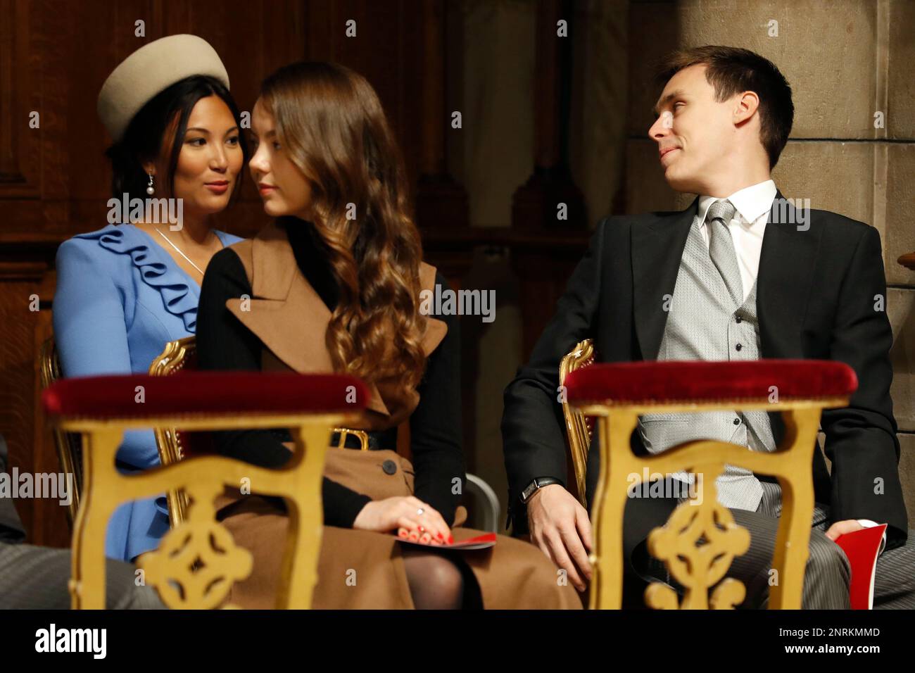 Princess Alexandra of Hanover, center, Louis Ducruet, right, and his ...