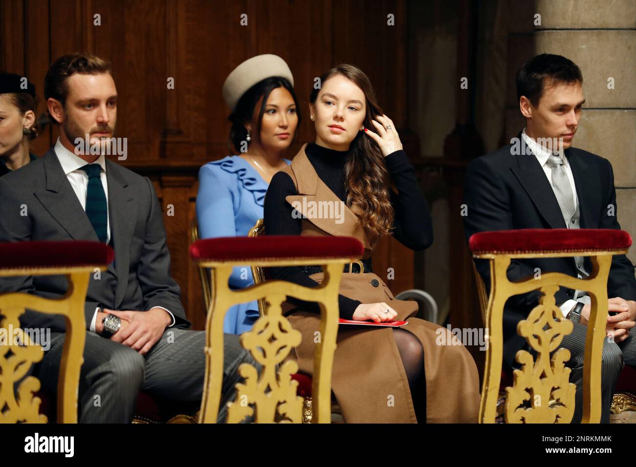 Pierre Casiraghi, left, Princess Alexandra of Hanover, center ...