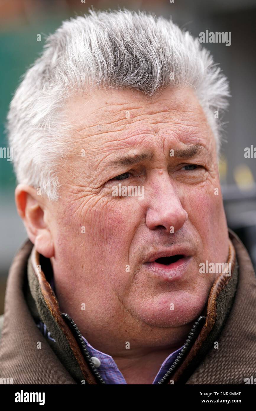 Trainer Paul Nicholls during a visit to his yard at Manor Farm Stables ...
