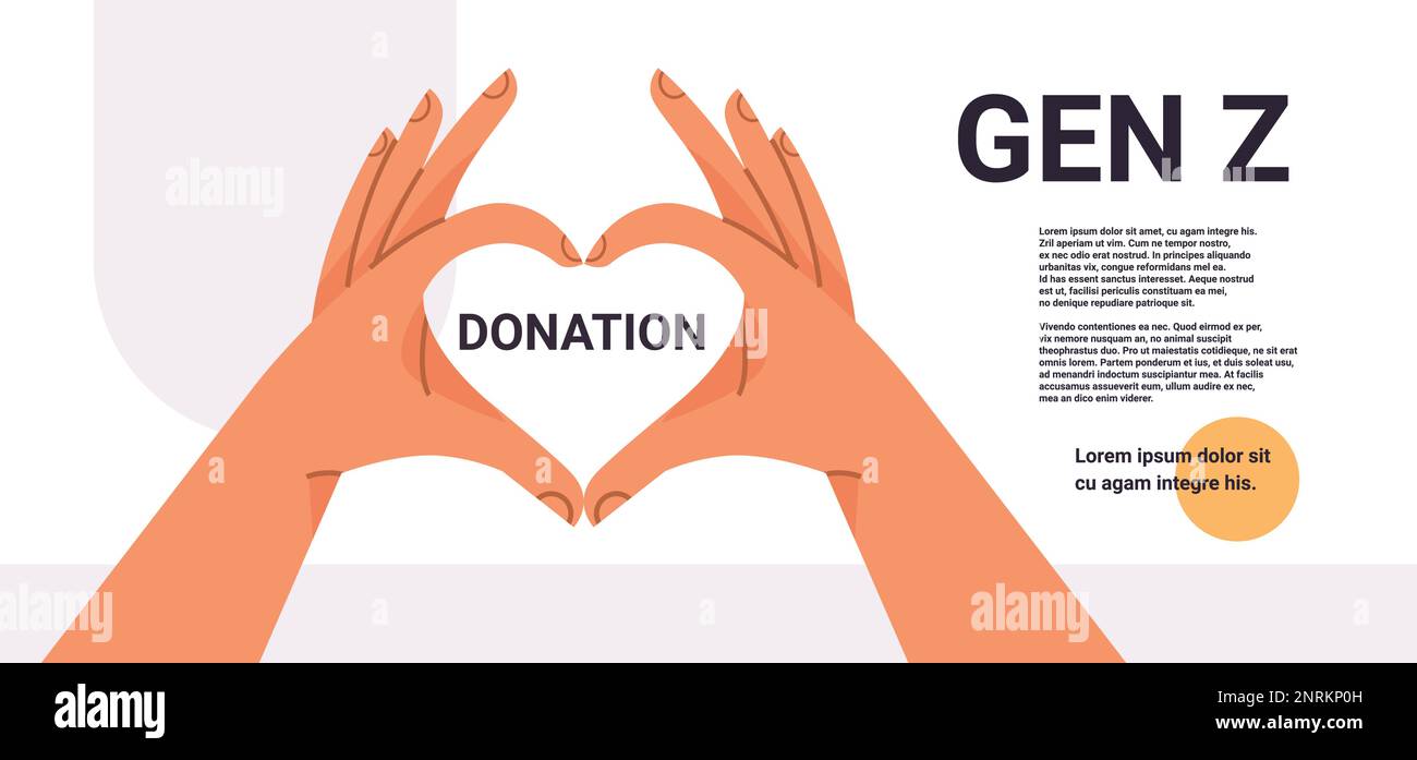 human hands holding heart gesture generation Z lifestyle donation ...