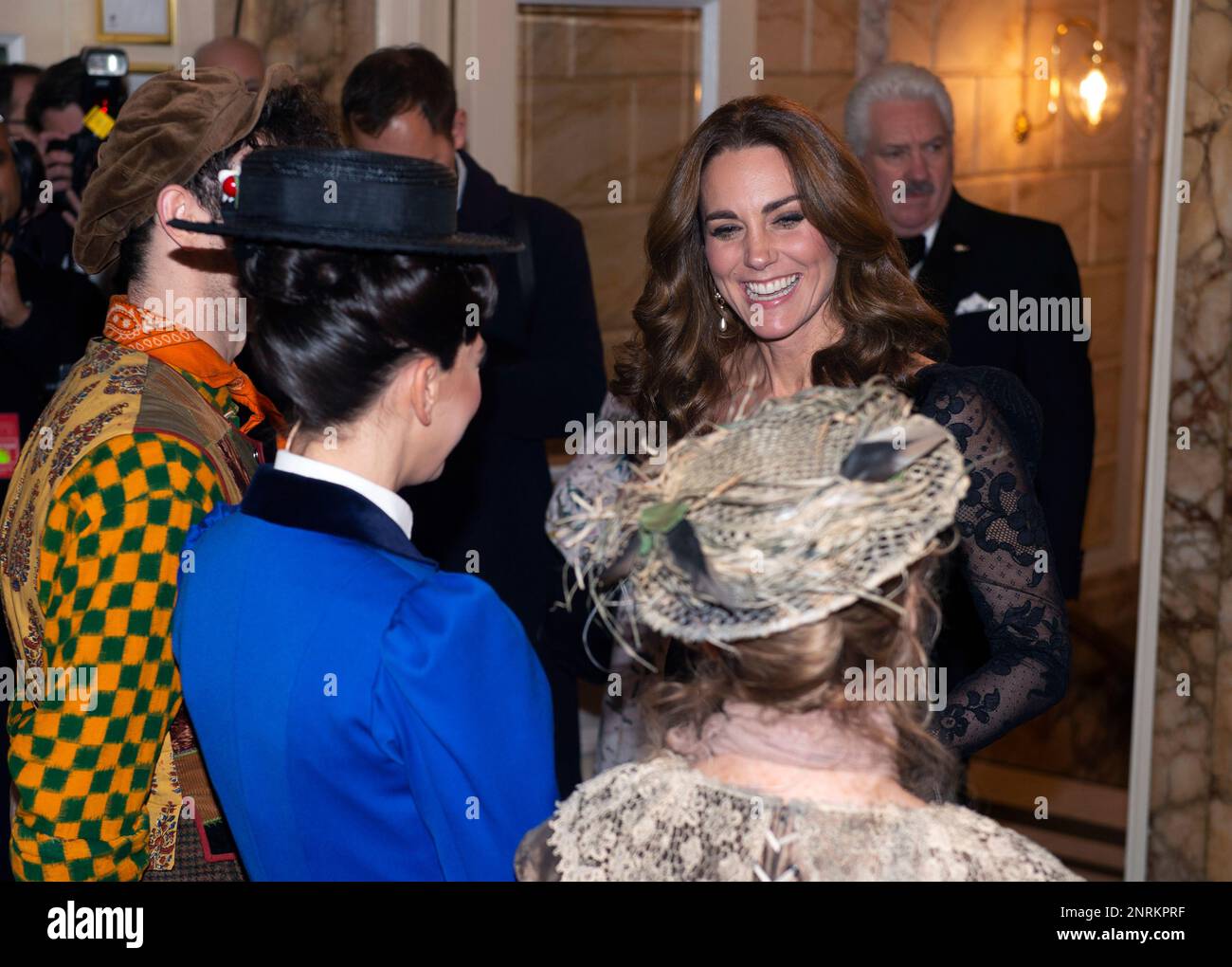 Britain's Kate, the Duchess of Cambridge meets the cast of Mary Poppins ...