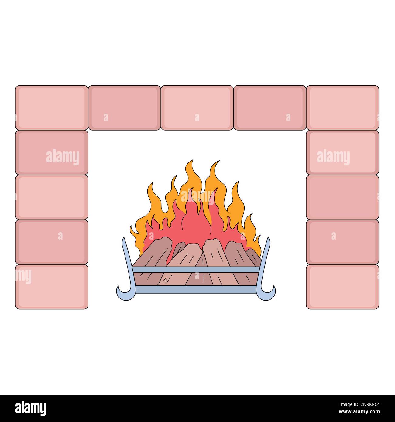 Cartoon fireplace Cut Out Stock Images & Pictures - Alamy