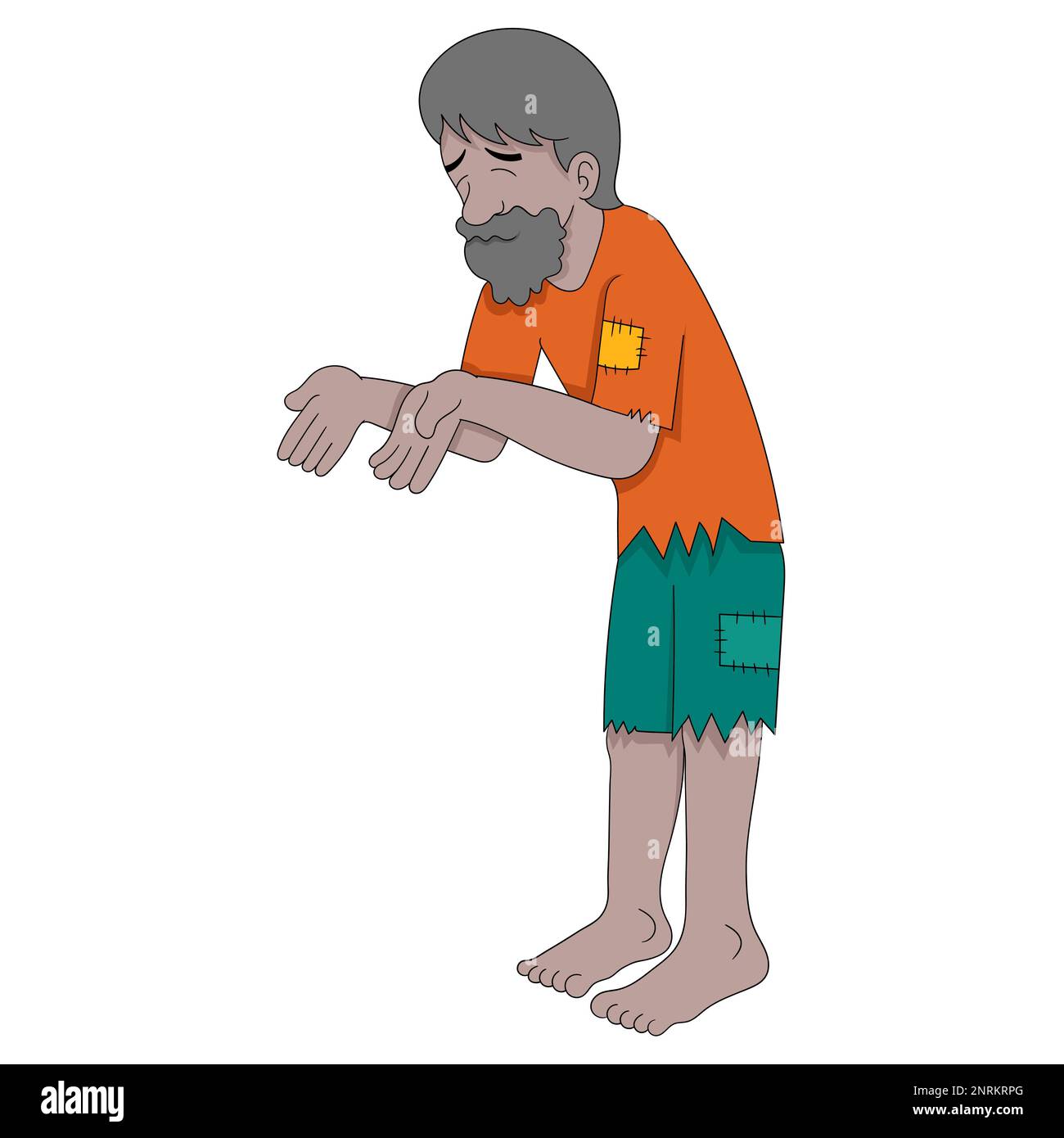 Old man begging Cut Out Stock Images & Pictures - Alamy