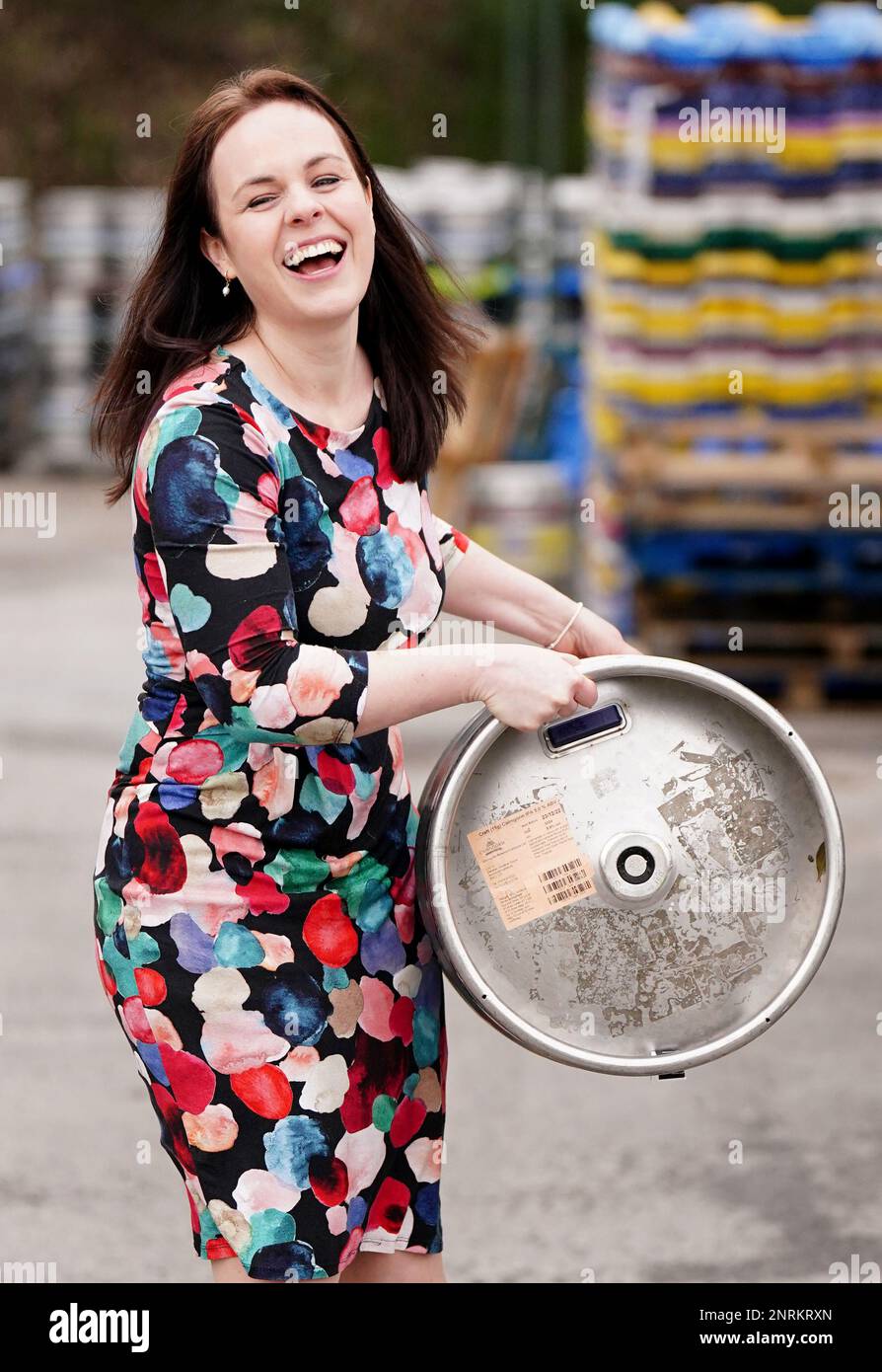 Scottish National Party leadership candidate Kate Forbes during a visit ...