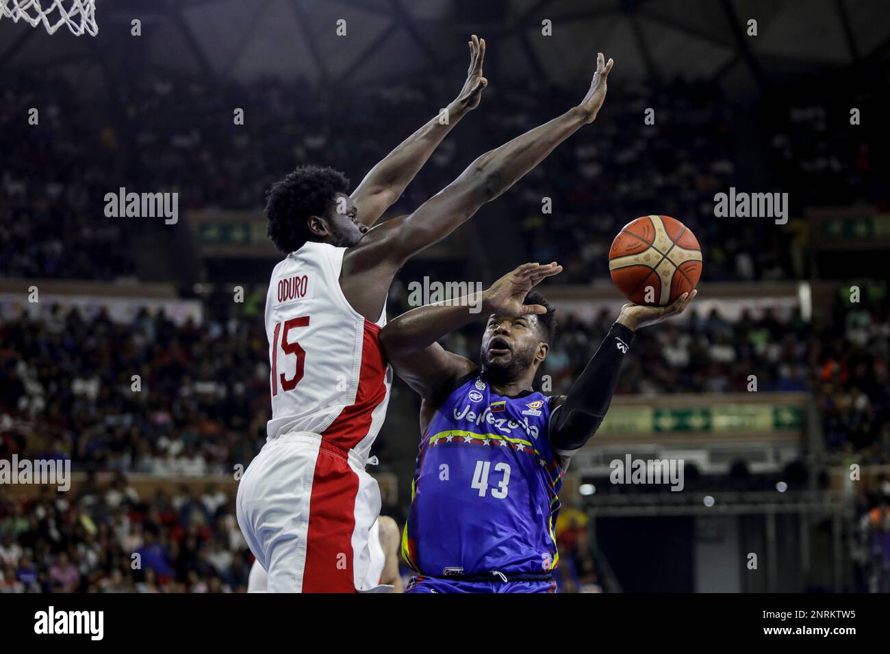 CARACAS, VENEZUELA - FEBRUARY 26: Nestor Colmenares of Venezuela shoots ...