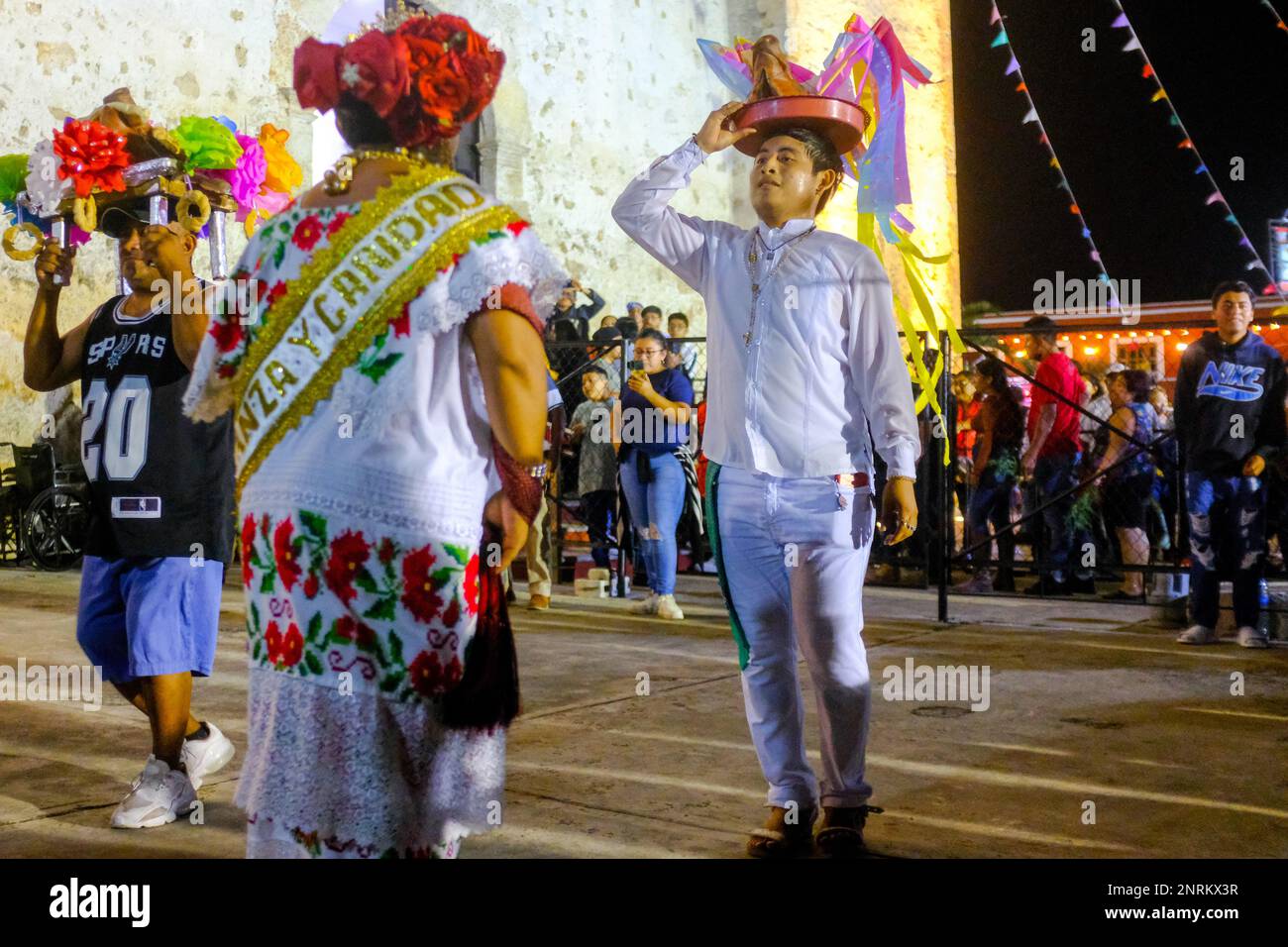 The Dance of the Pig's Head during the Three Kings Day celebrations at ...