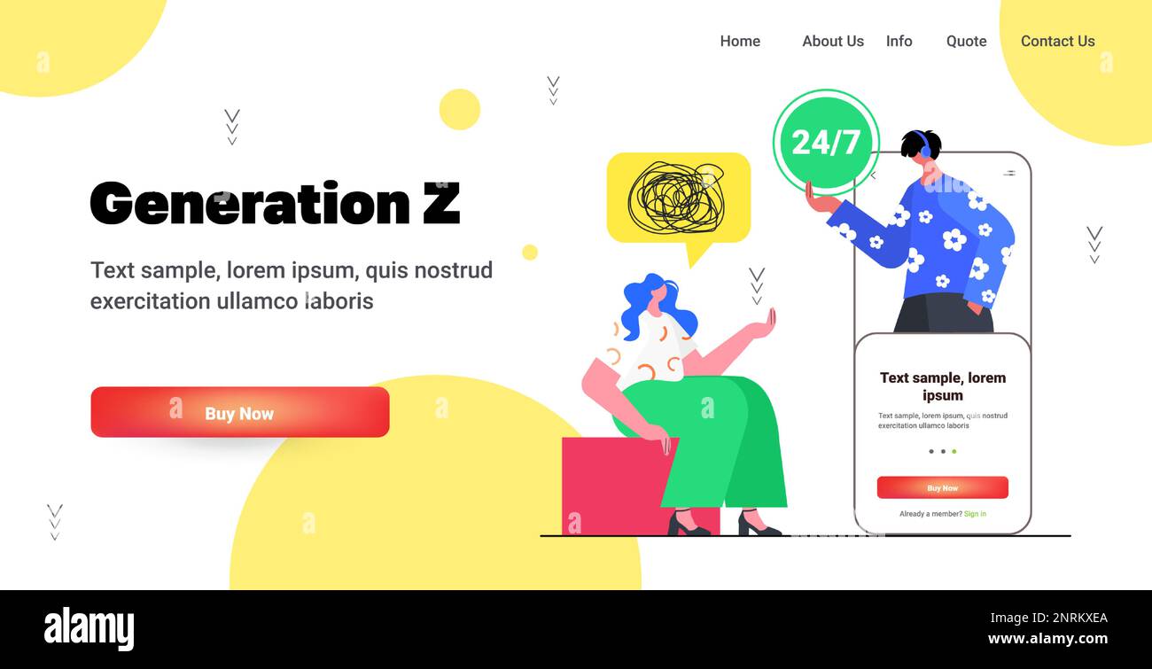 Gen z on video call Stock Vector Images - Alamy