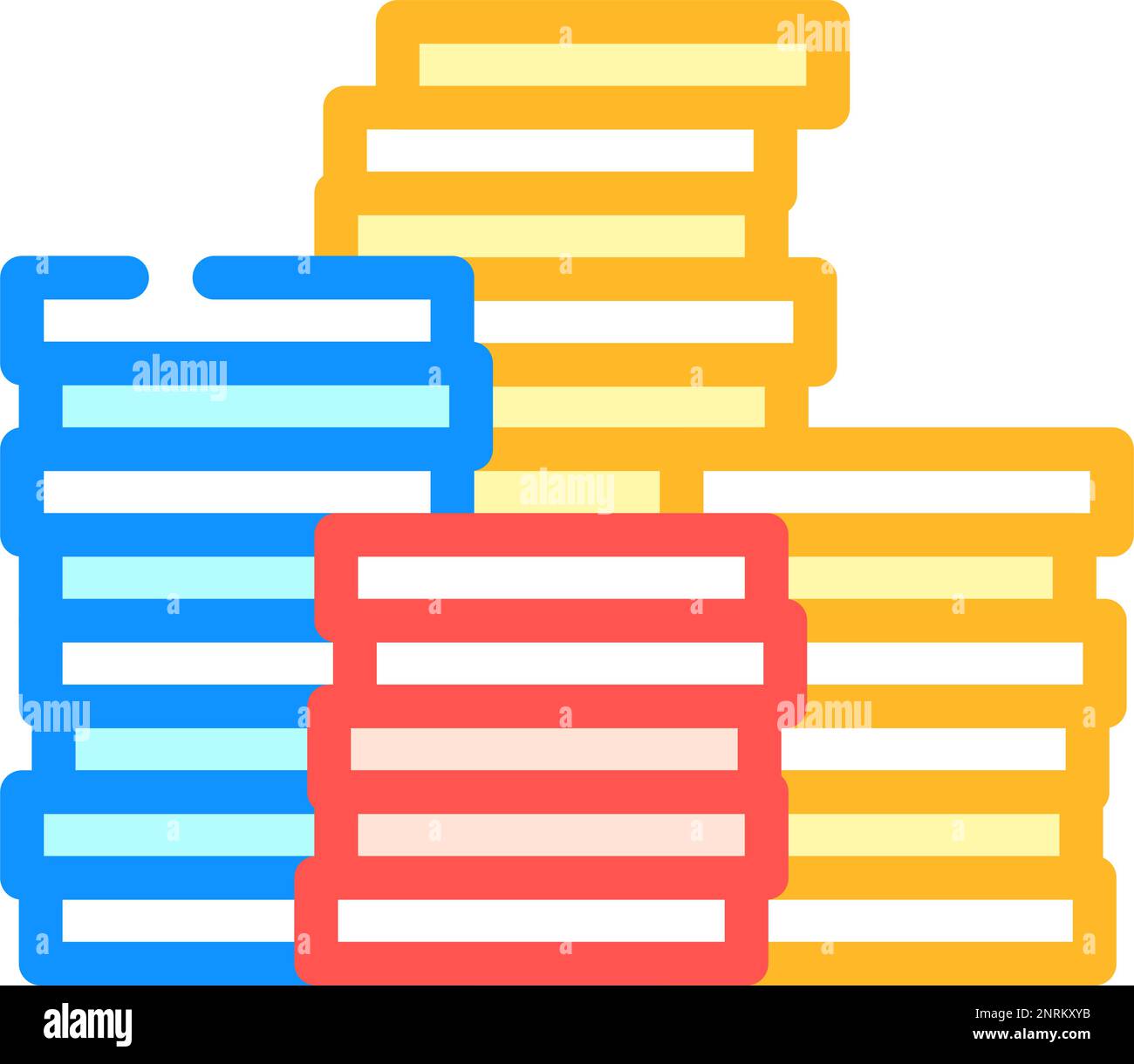 stack cash bank coin color icon vector illustration Stock Vector Image ...