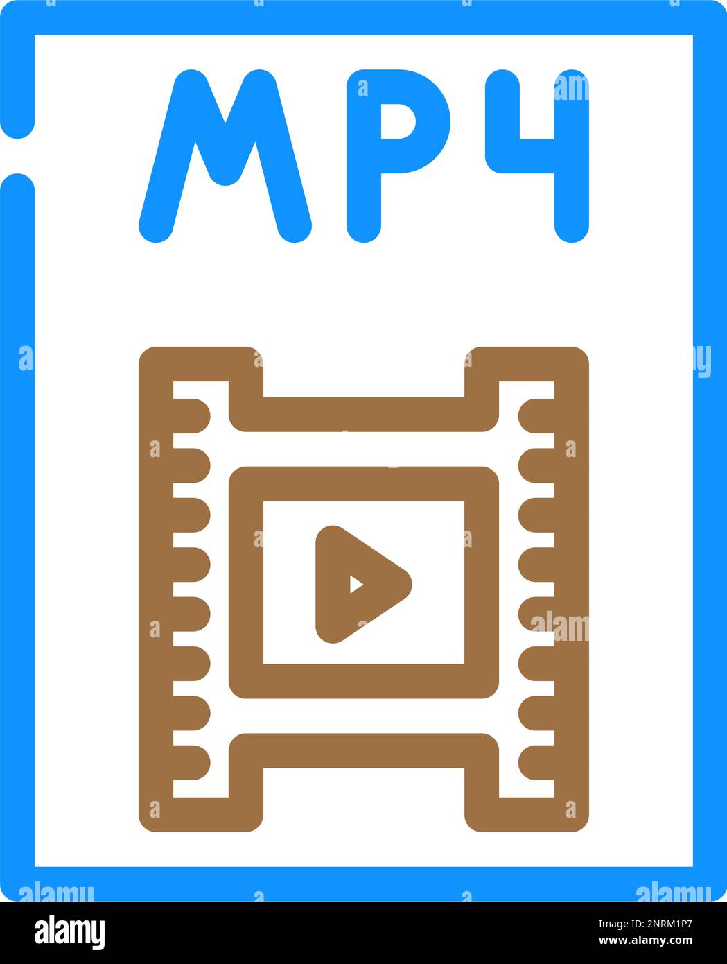 mp4 file format document color icon vector illustration Stock Vector ...