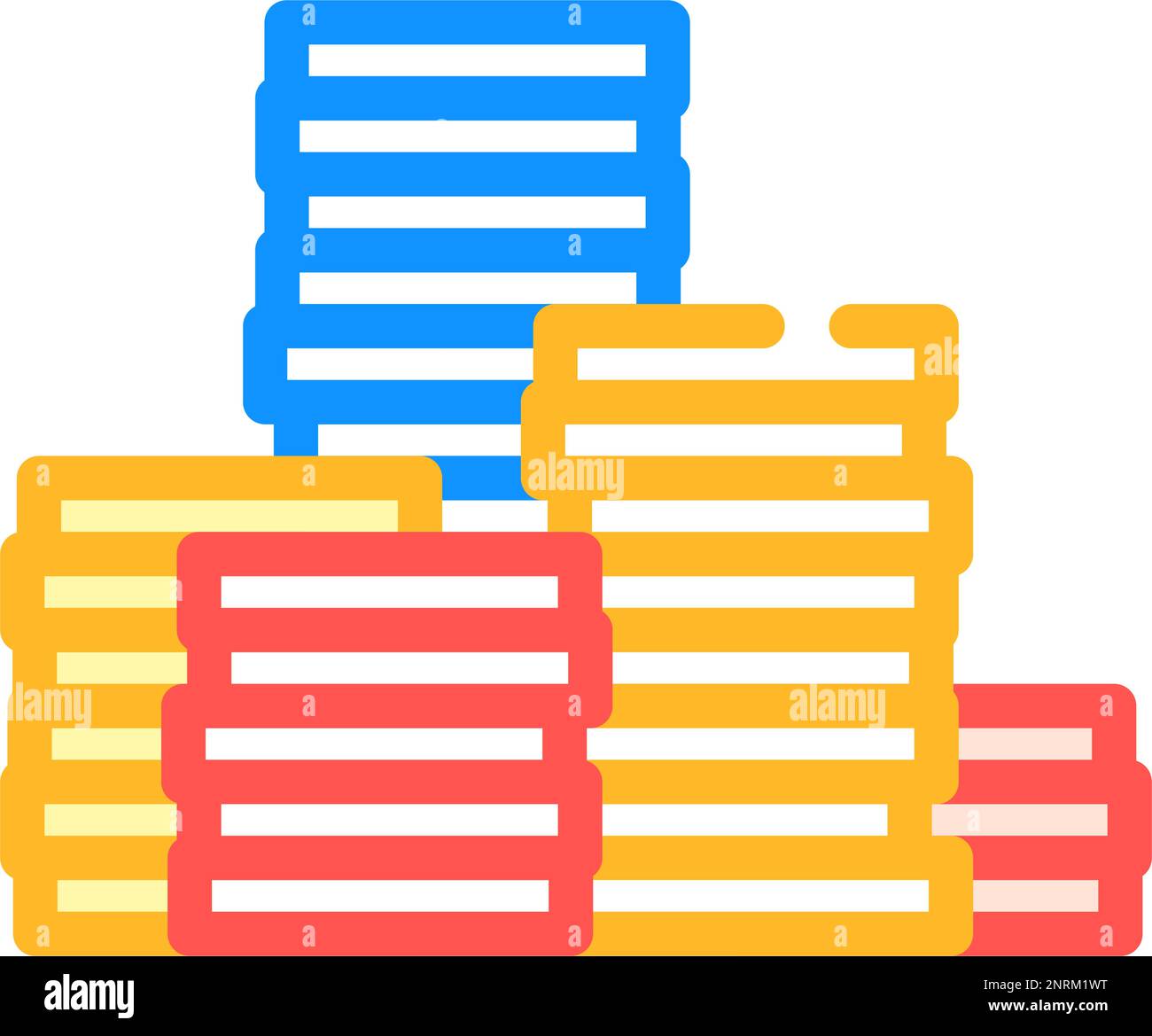 stack finance currency color icon vector illustration Stock Vector Image & Art - Alamy