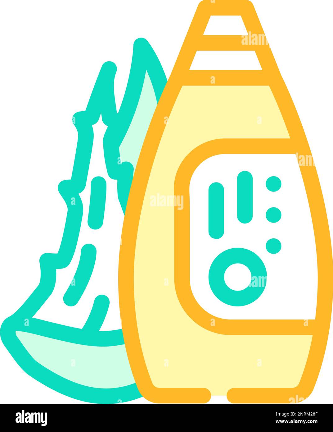 organic aloe vera color icon vector illustration Stock Vector Image ...