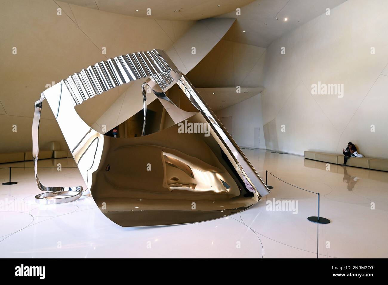 Inside National Museum of Qatar by architect Jean Nouvel Stock Photo ...