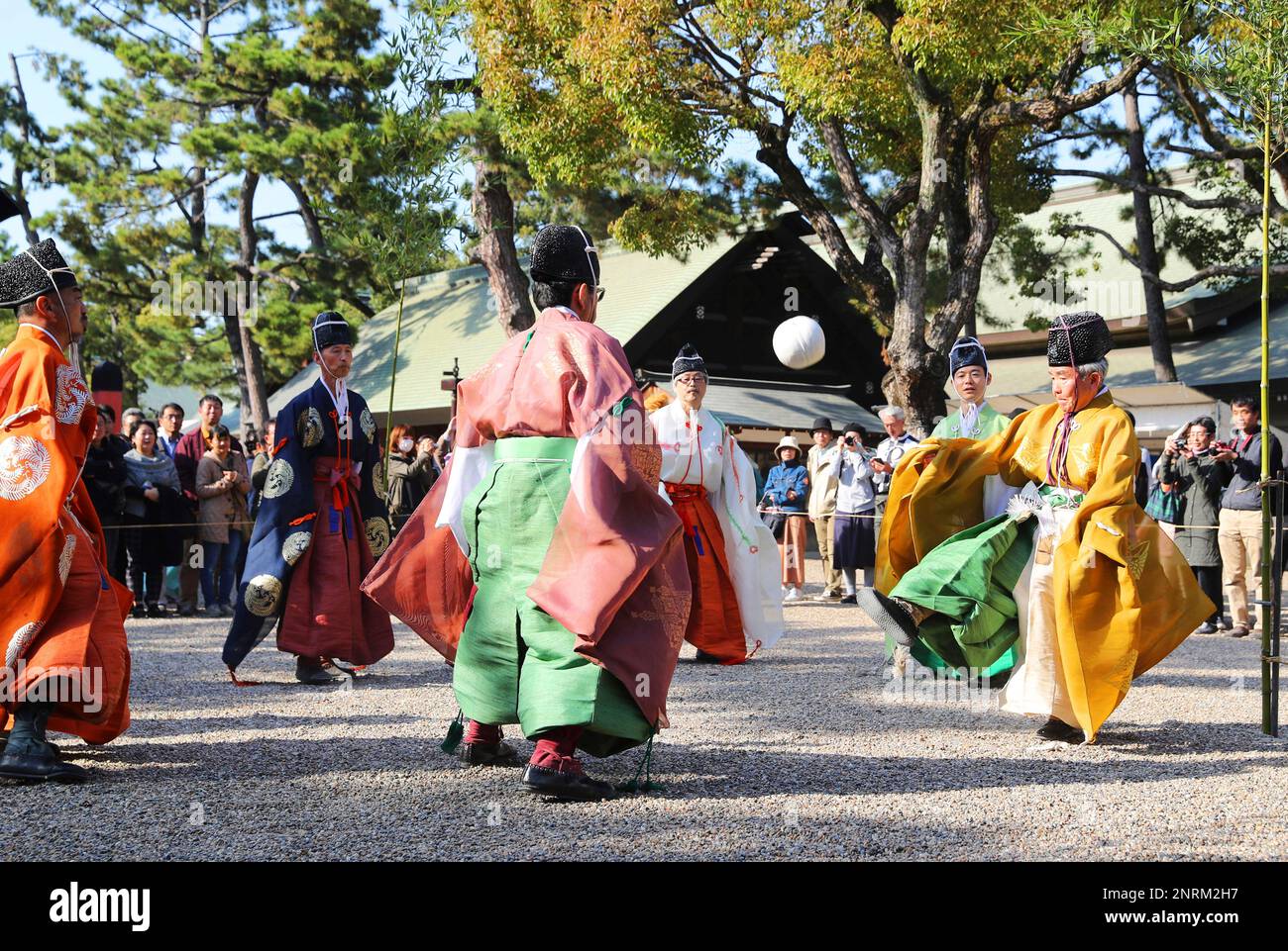 Members of the Kemari Preservation Society participate in the ancient ...