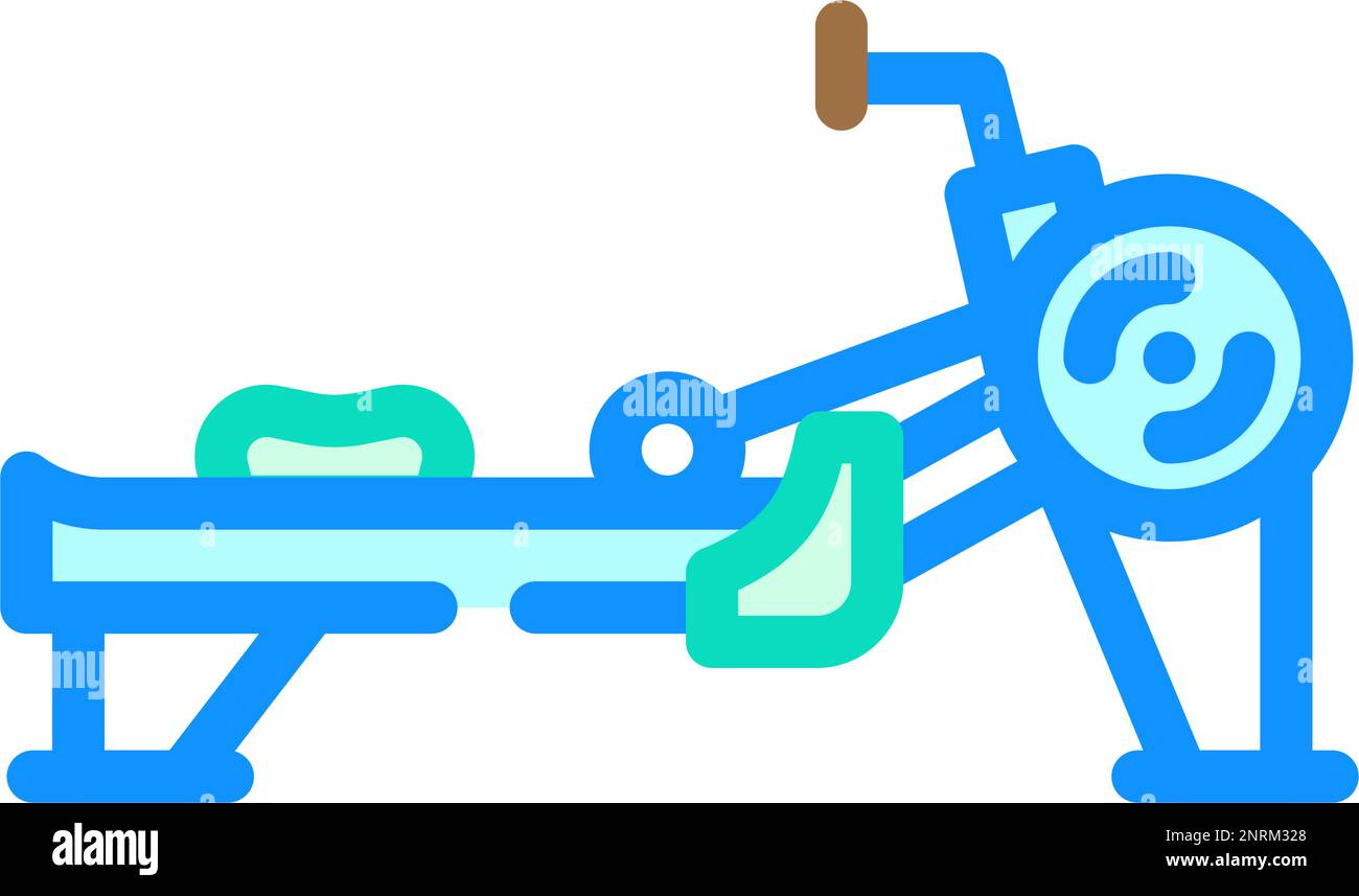 rowing machine fitness sport color icon vector illustration Stock ...