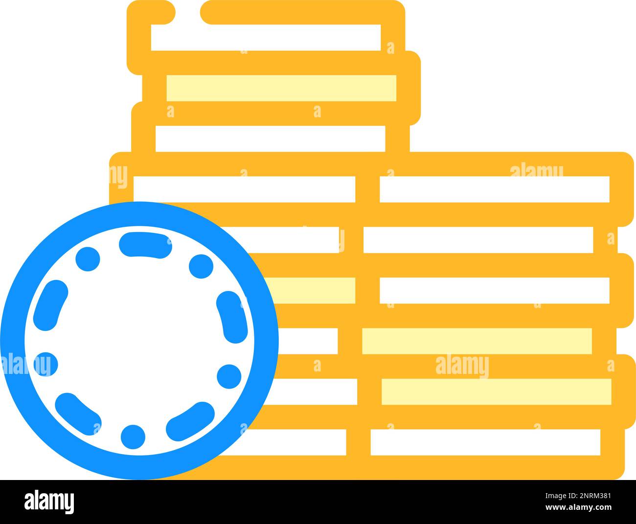 stack gold money color icon vector illustration Stock Vector Image ...
