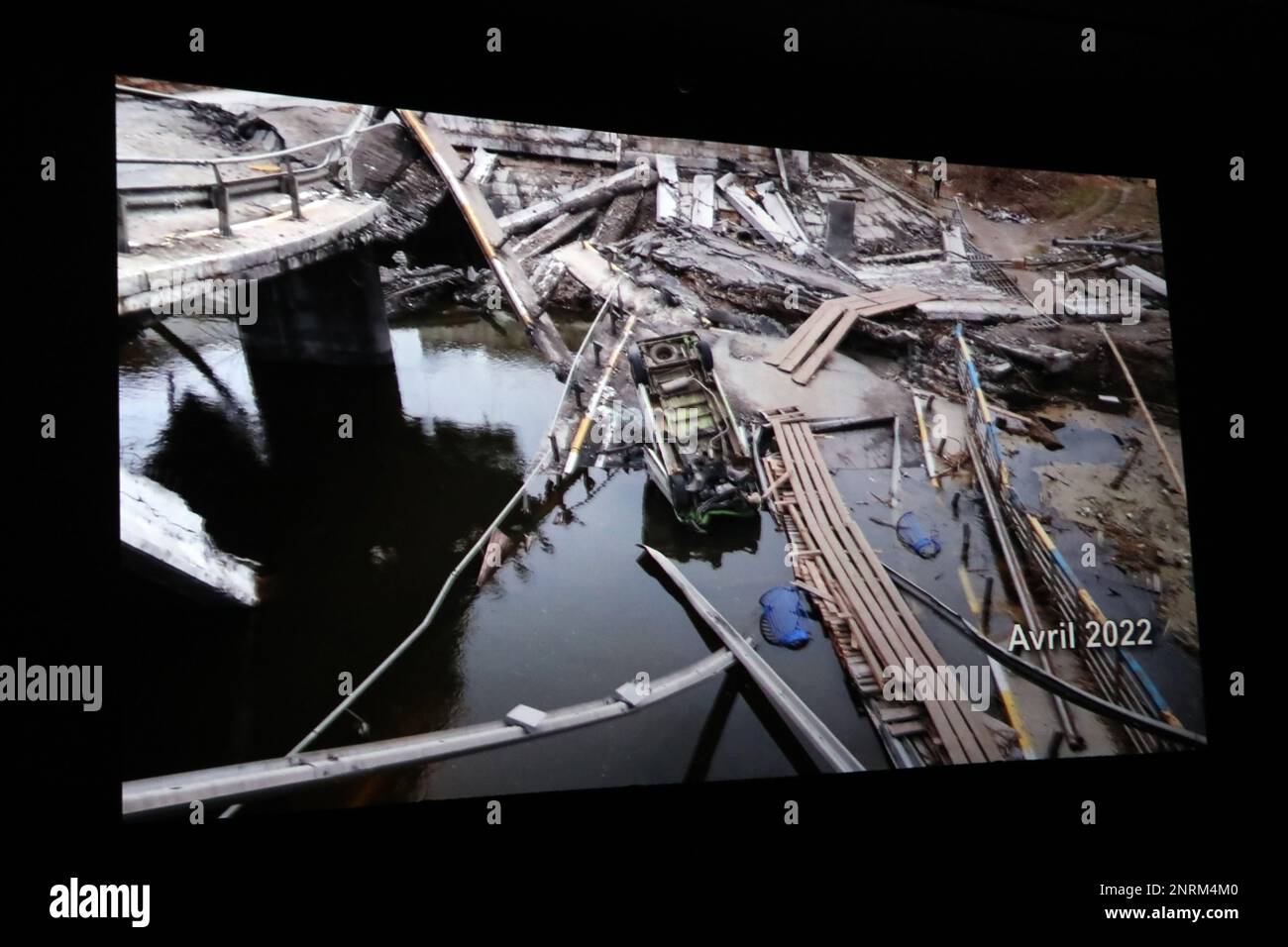 KYIV, UKRAINE - FEBRUARY 26, 2023 - A still from the Slava Ukraini ...
