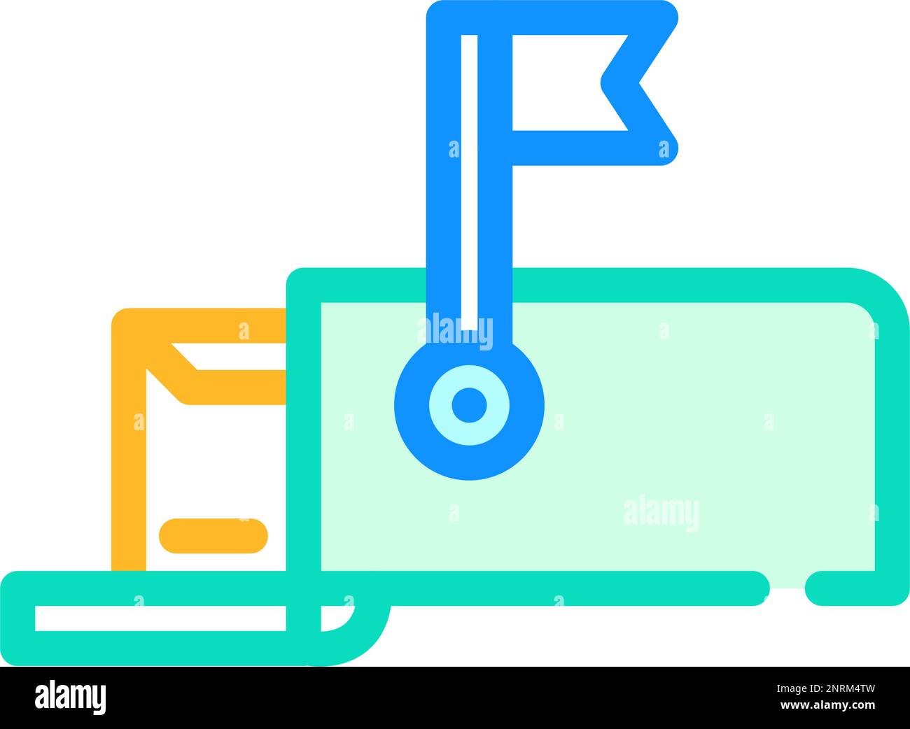 direct mail advertising color icon vector illustration Stock Vector ...