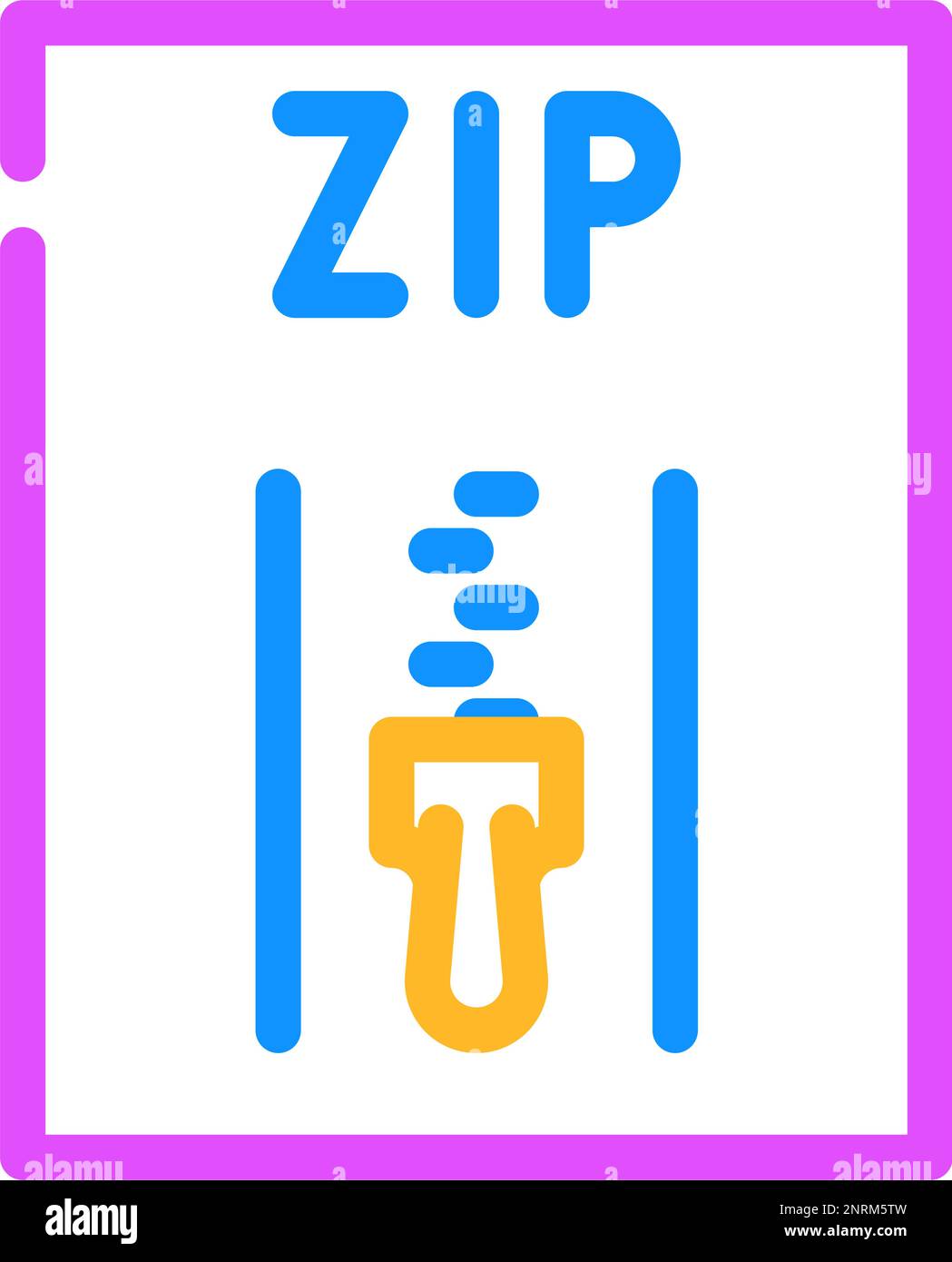 zip file format document color icon vector illustration Stock Vector ...
