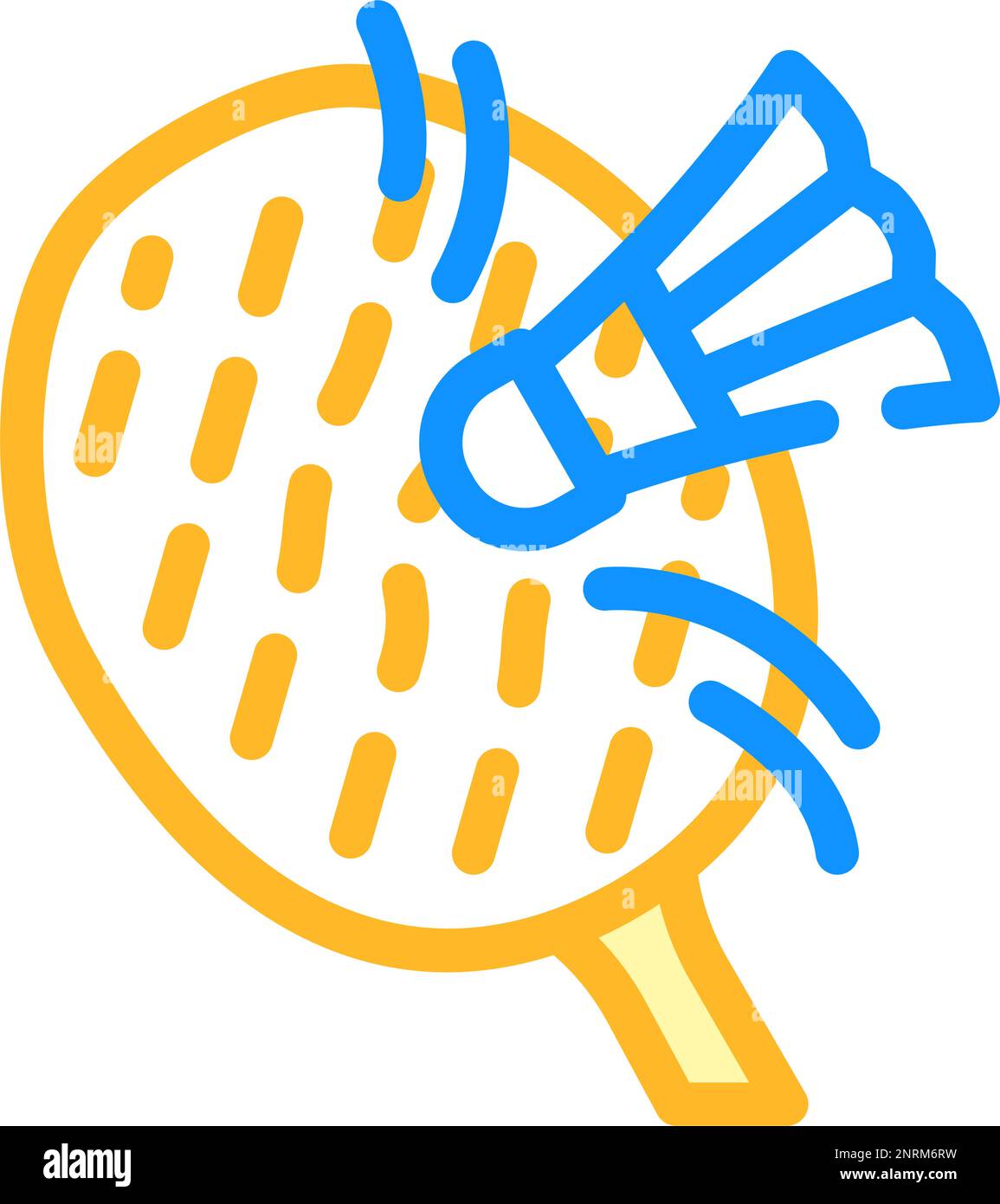 action shuttlecock racket color icon vector illustration Stock Vector ...