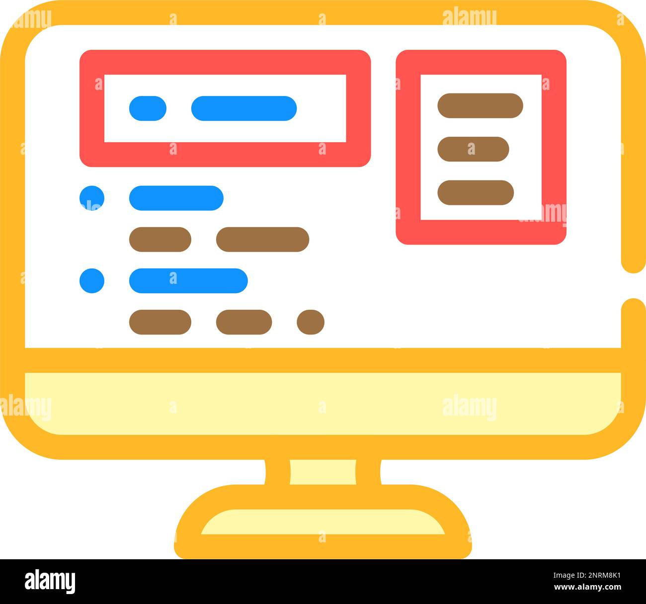 paid search advertising color icon vector illustration Stock Vector ...