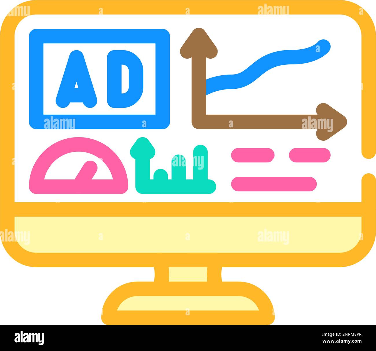 research advertising color icon vector illustration Stock Vector Image ...