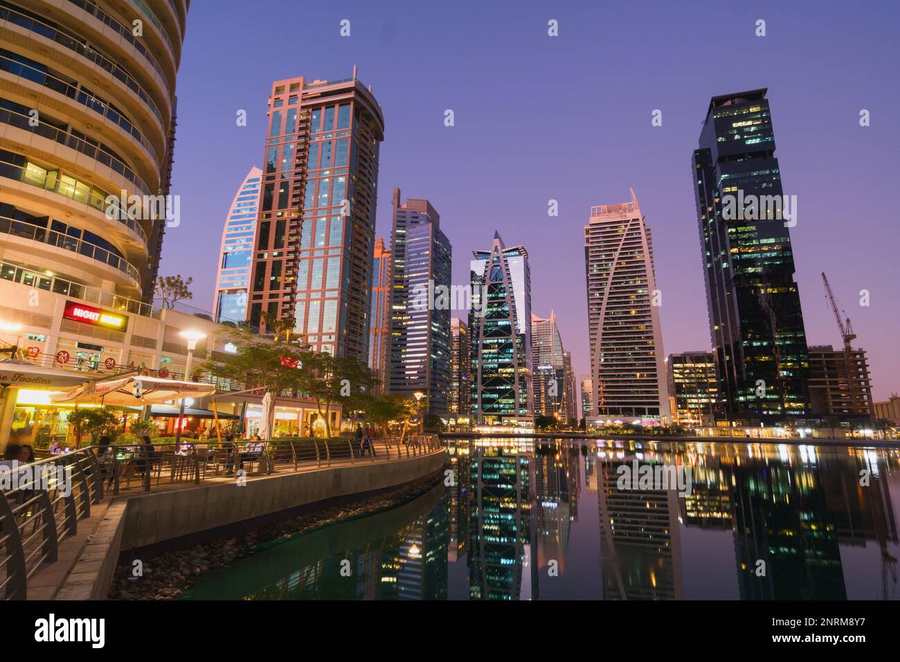 Dubai, UAE - November 14, 2019 -Panoramic view with modern skyscrapers ...