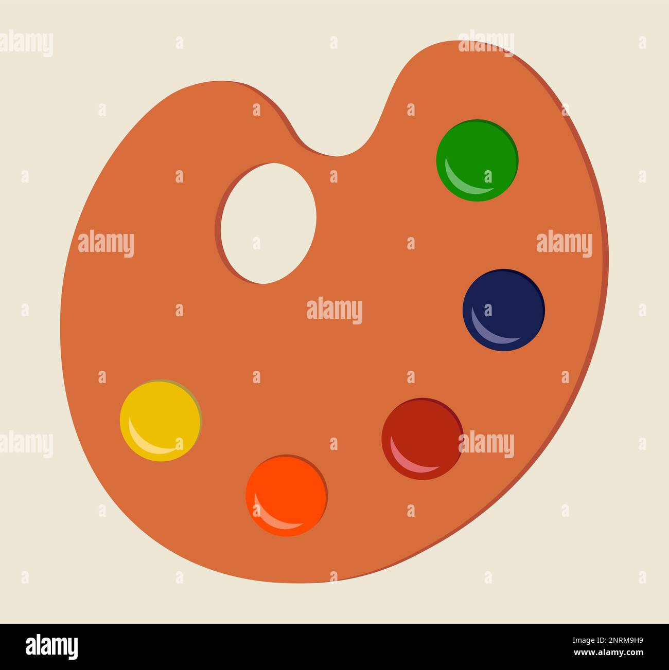 Artistic Palette For Oil Drawing Concept For Artist Creation Vector ...