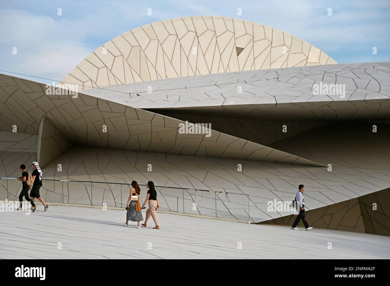 National Museum of Qatar from architect Jean Nouvel, Doha, Qatar Stock ...