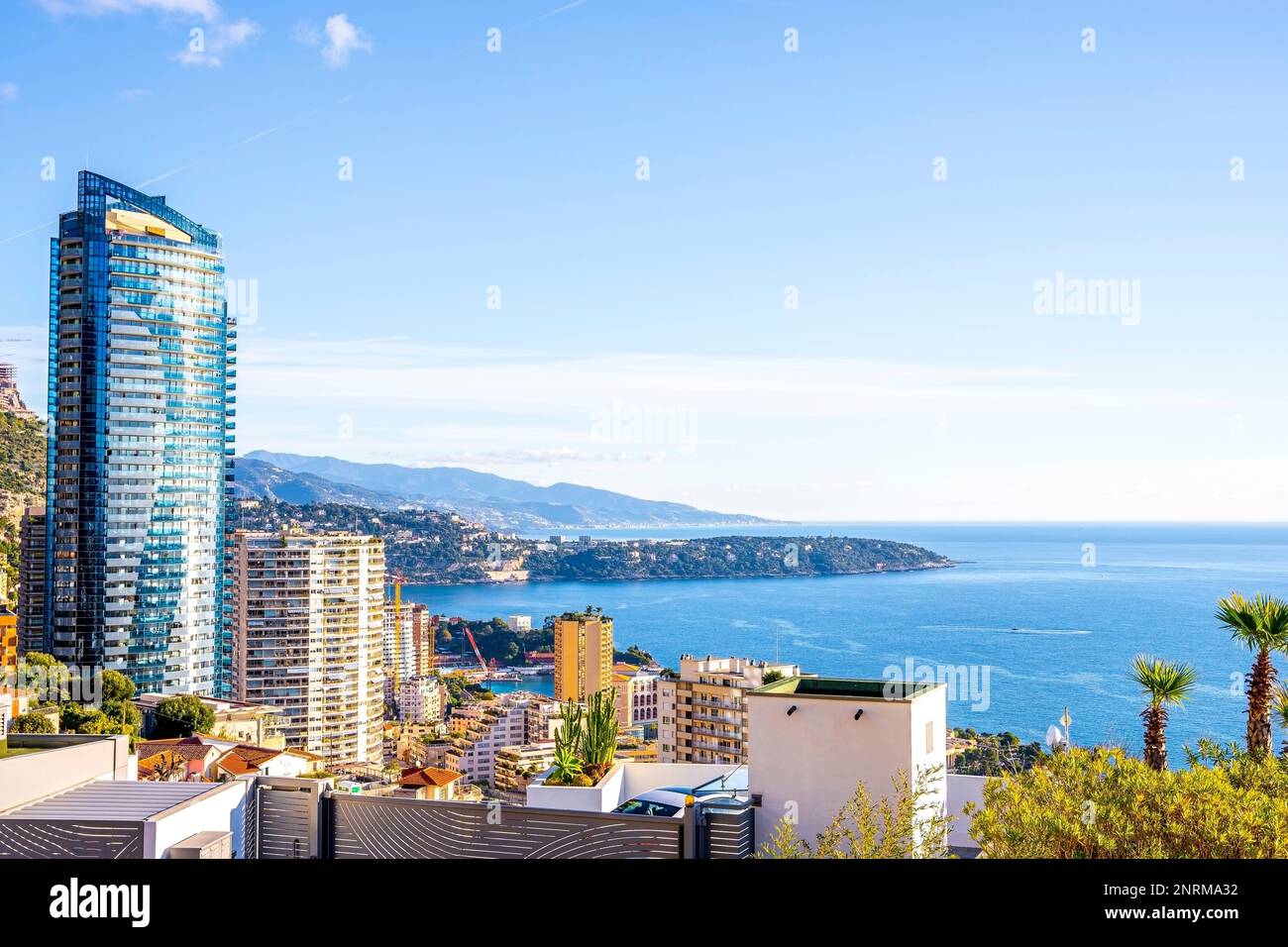 Monte Carlo, Monaco - 14.12.2020: Modern skyscraper Odeon Tower ...