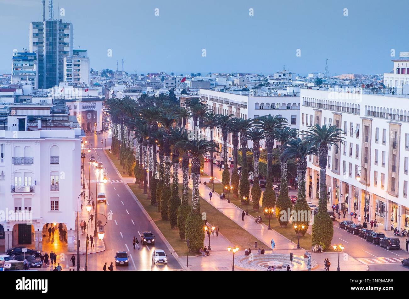 Mohammed V avenue, Rabat. Morocco Stock Photo - Alamy