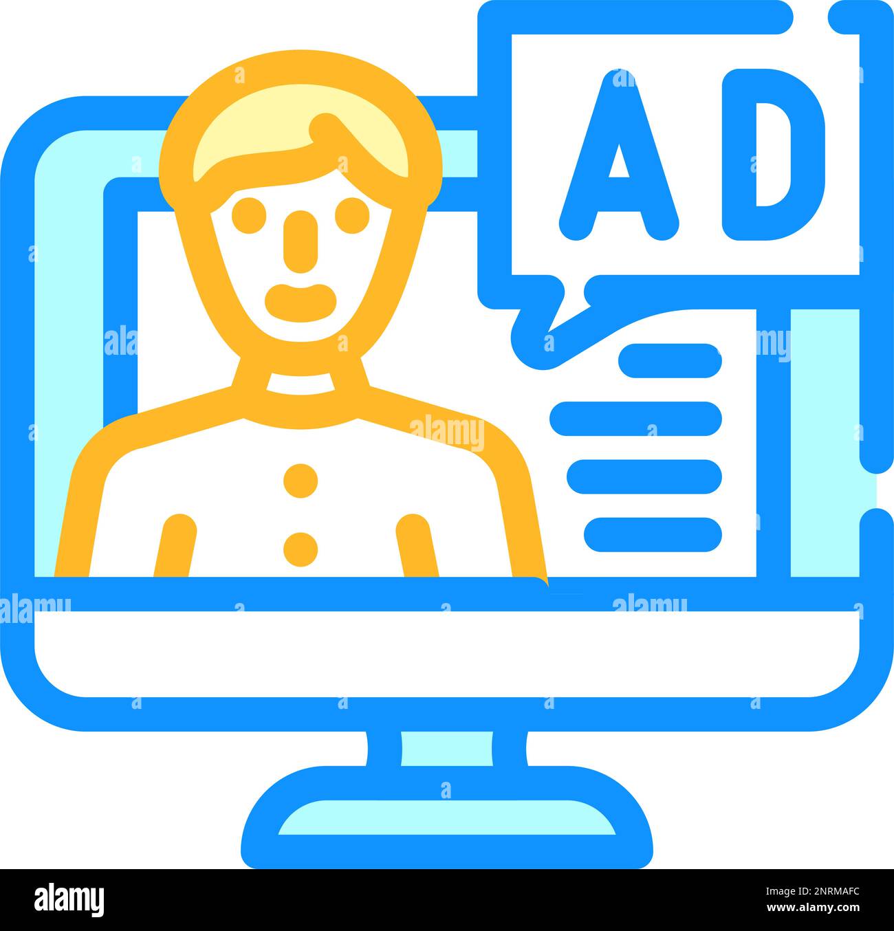 native advertising color icon vector illustration Stock Vector Image ...