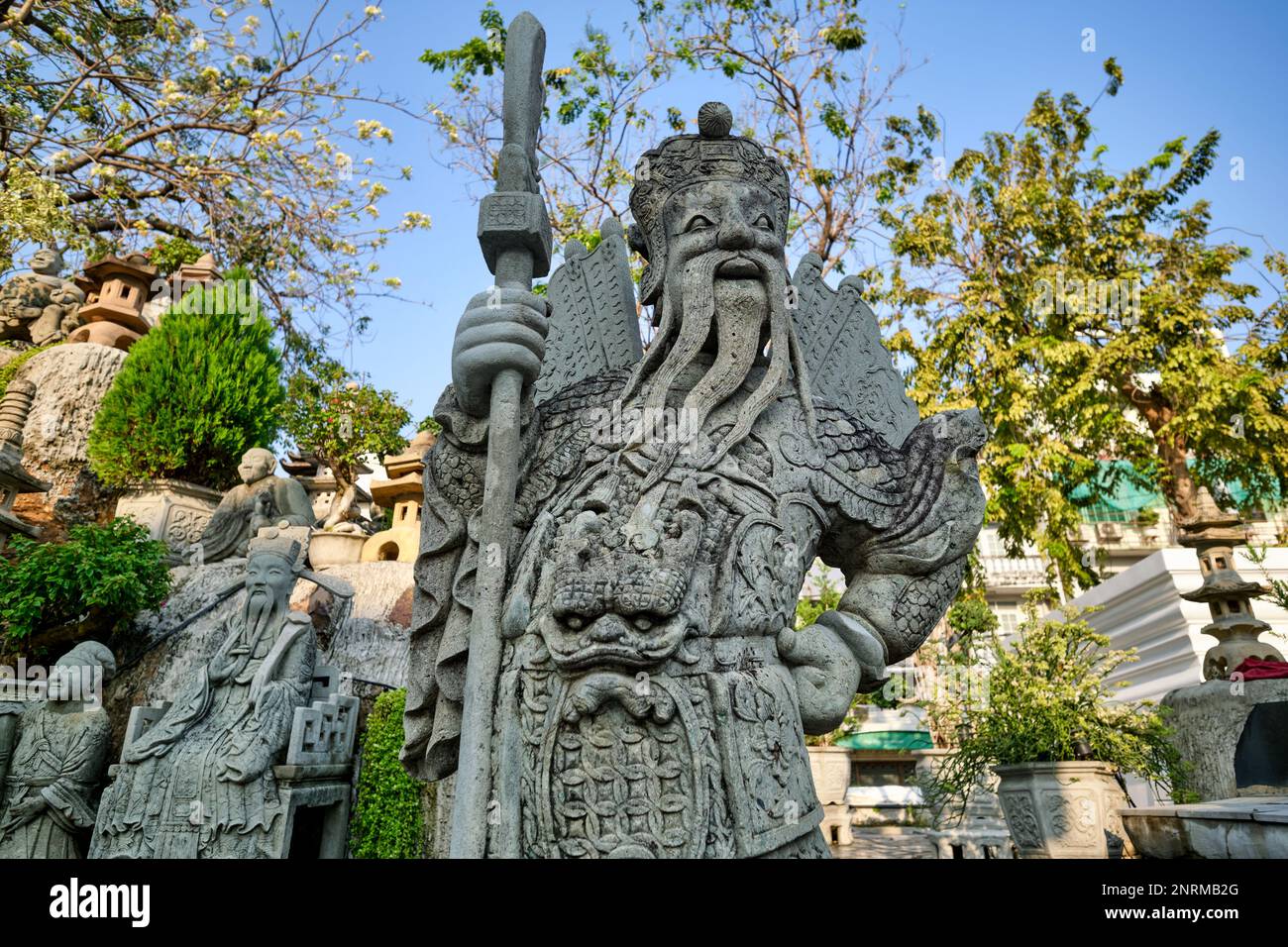 Stone statue of a historical Chinese figure brought from China as ship ...
