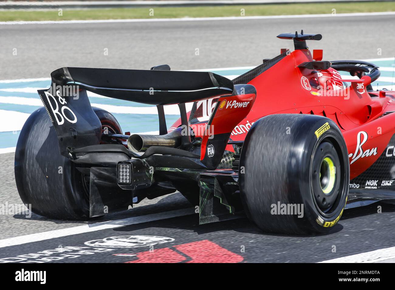 16 LECLERC Charles (mco), Scuderia Ferrari SF-23, action mechanical detail of rear diffuser and ...