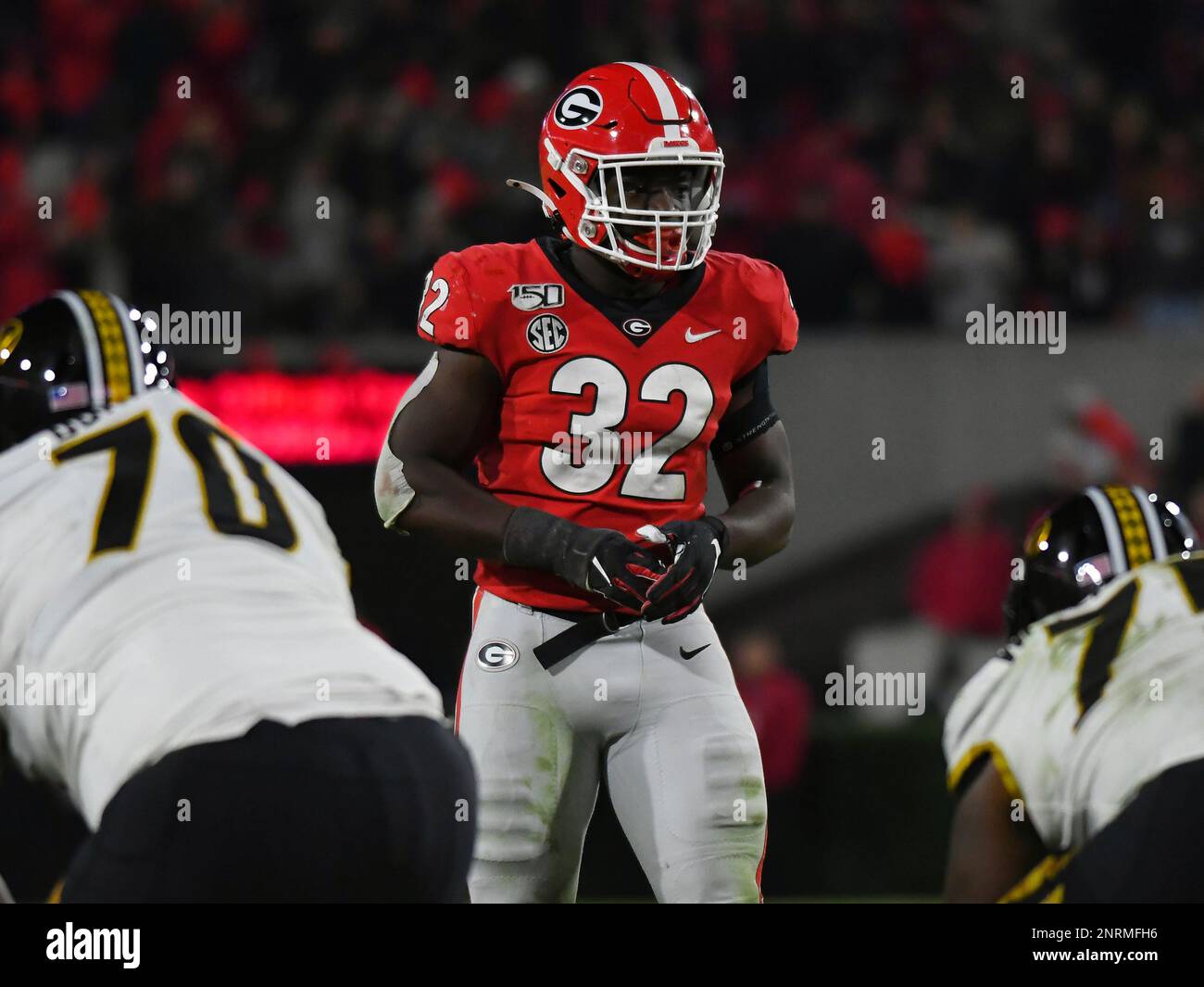 ATHENS, GA - NOVEMBER 09: Georgia Bulldogs Linebacker Monty Rice (32 ...