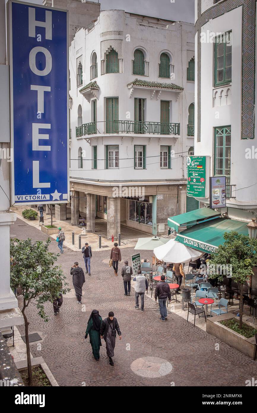 Spanish Colonial Architecture (El Ensanche), Mohamed V avenue, Tetouan ...