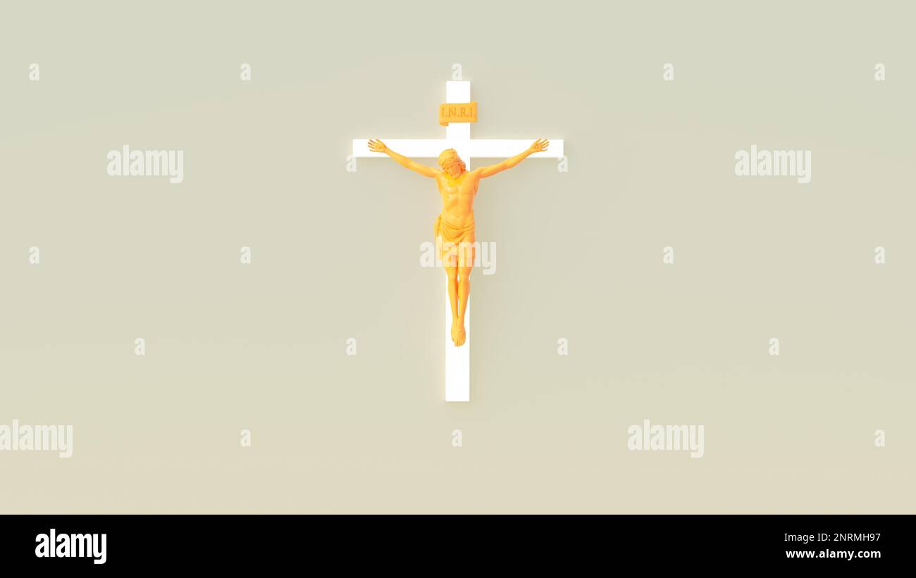 Jesus Christ Cross Orange Yellow White Warm Grey Easter Religion Symbol ...