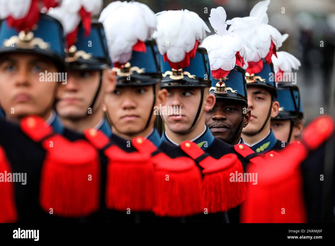 French military school Saint Cyr students attend ceremonies at the Arc ...