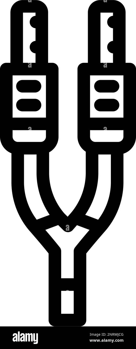 speaker cable wire line icon vector illustration Stock Vector Image ...