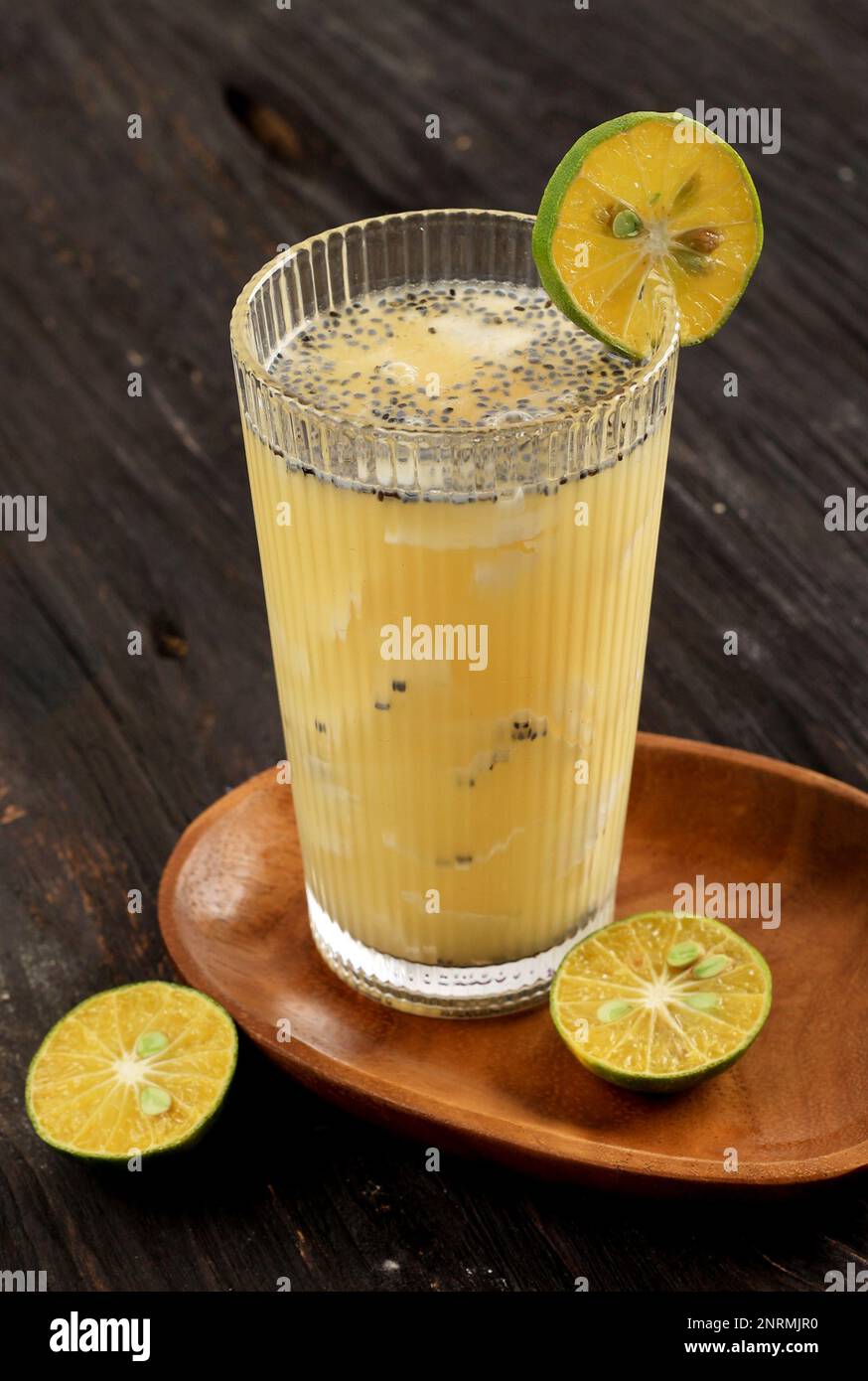 Es Kelapa Muda Jeruk, Fresh Grated Coconut with Orange Syrup and Sweet ...