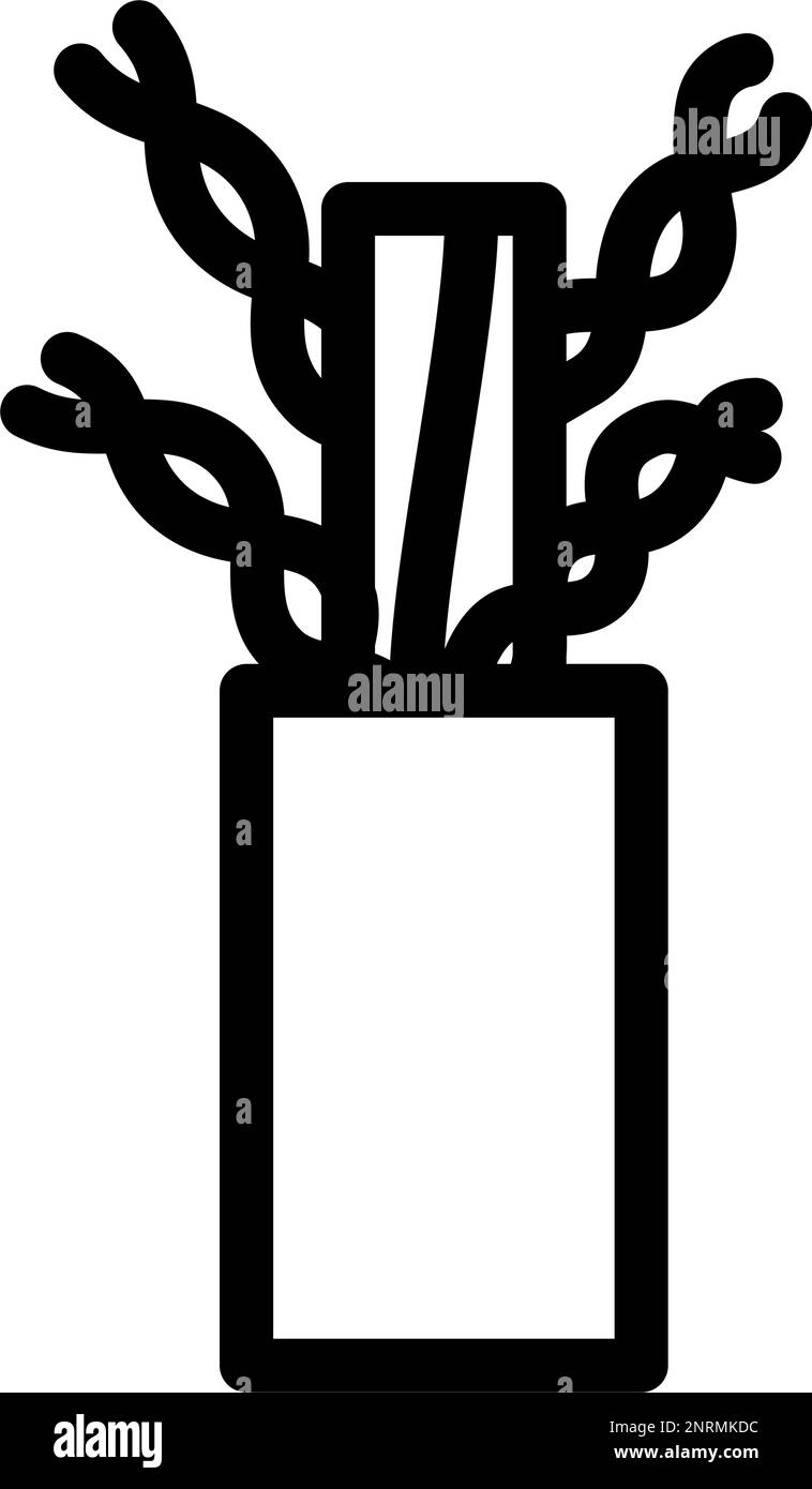Twisted Pair Cable Line Icon Vector Illustration Stock Vector Image
