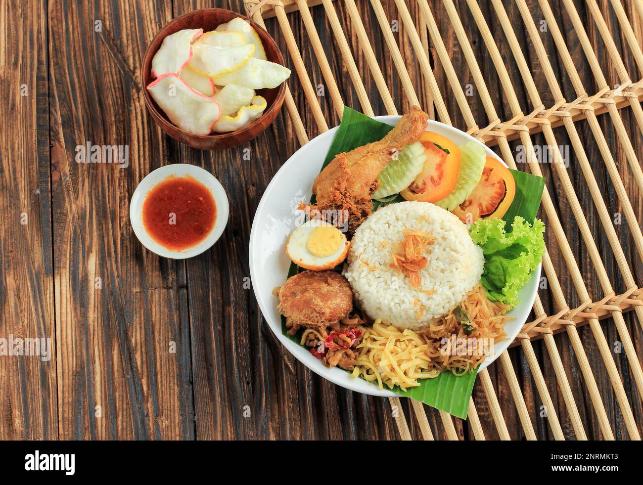 Top Vie Nasi Uduk, Typical Indonesian Food for Breakfast. Steamed Rice ...