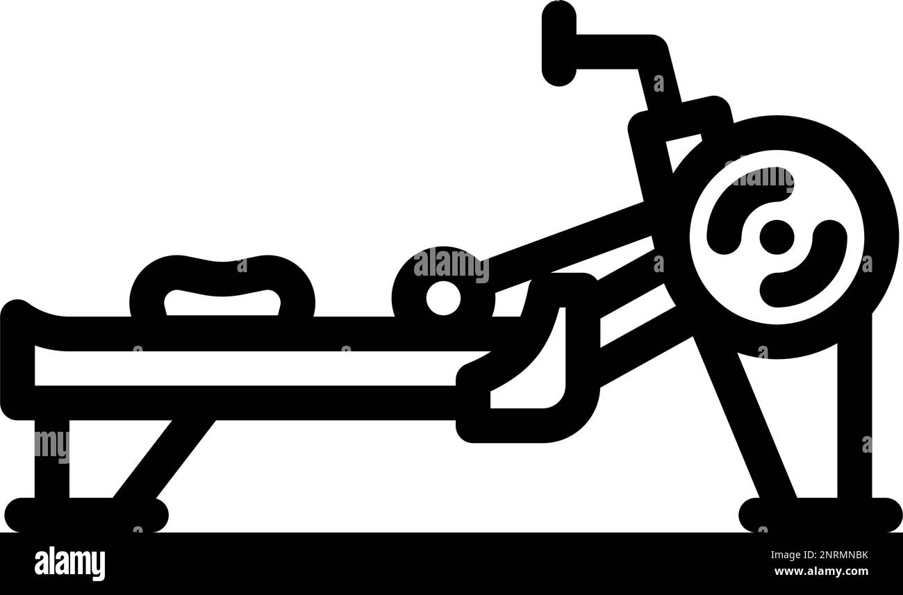 Gym rowing machine Stock Vector Images - Alamy