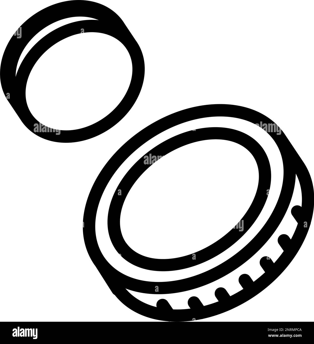 falling gold coin line icon vector illustration Stock Vector Image ...