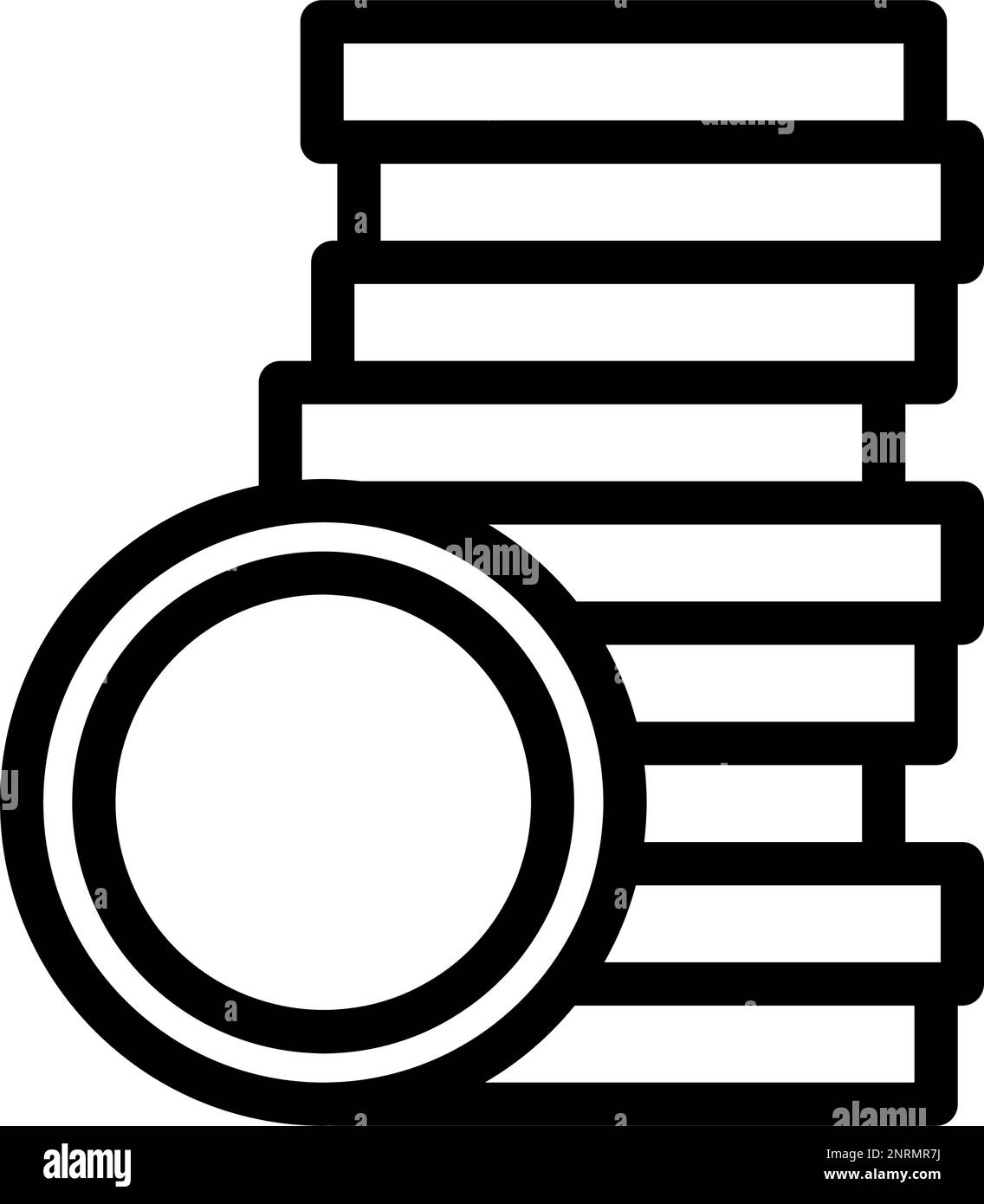 stack money gold line icon vector illustration Stock Vector Image & Art ...