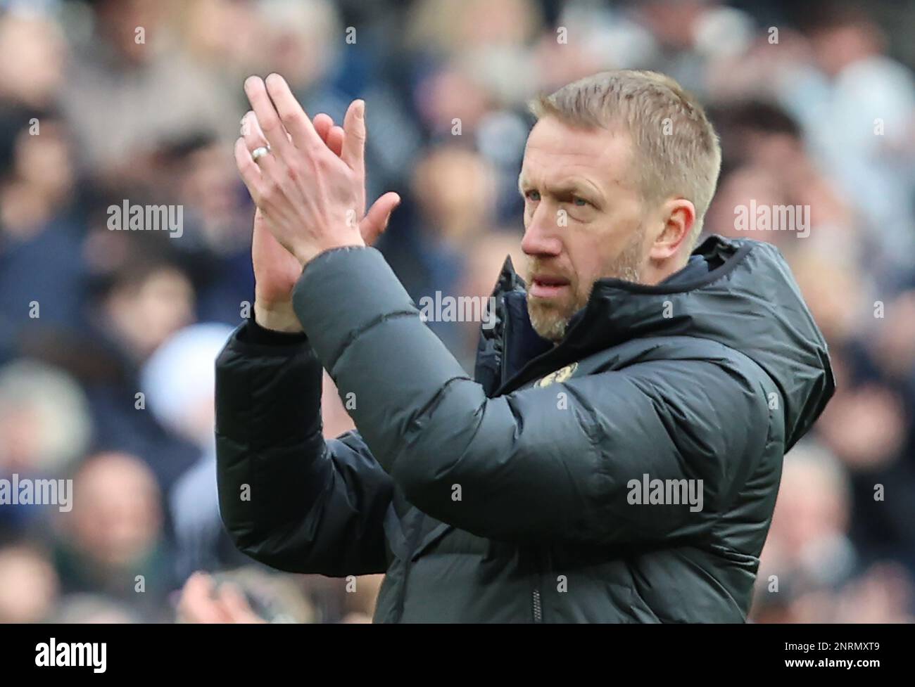 Chelsea manager Graham Potter wave to the Chelsea Fans after the ...