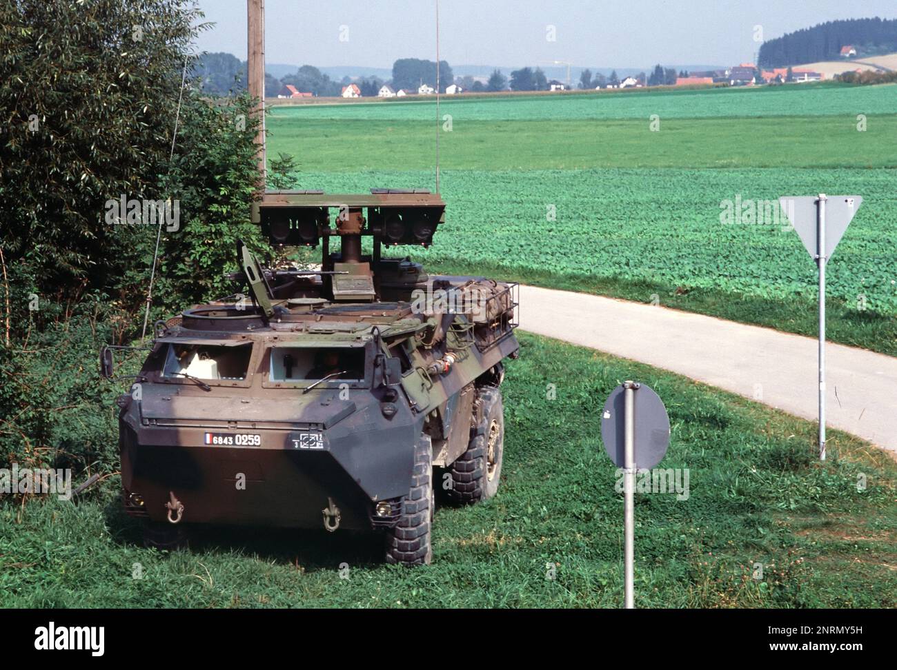 French Army, VAB 'Mephisto' anti-tank vehicle during NATO exercises in ...