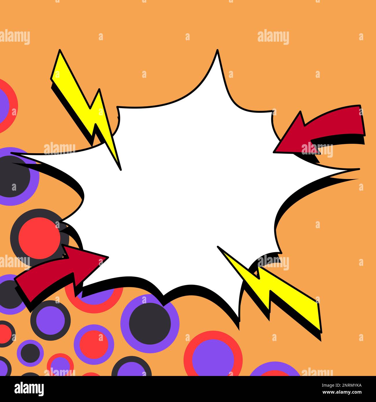 Comics Design Frames. Photo Frame Set With Explosion Bubbles For Add ...