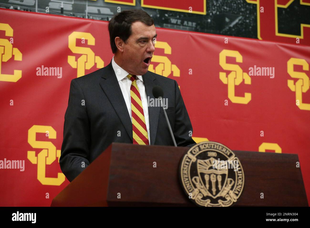 LOS ANGELES, CA - NOVEMBER 07: Mike Bohn speaks during a press ...